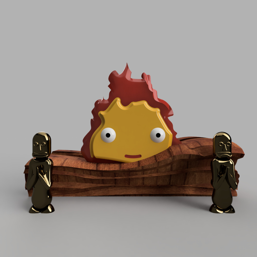 STL file calcifer the incredible wandering castle 🏰・3D printable model ...