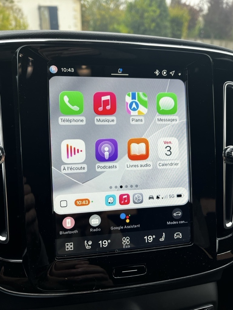 🍎 Carlink Kit Wireless Apple & Android Auto Holder for Volvo EX40・Free ...