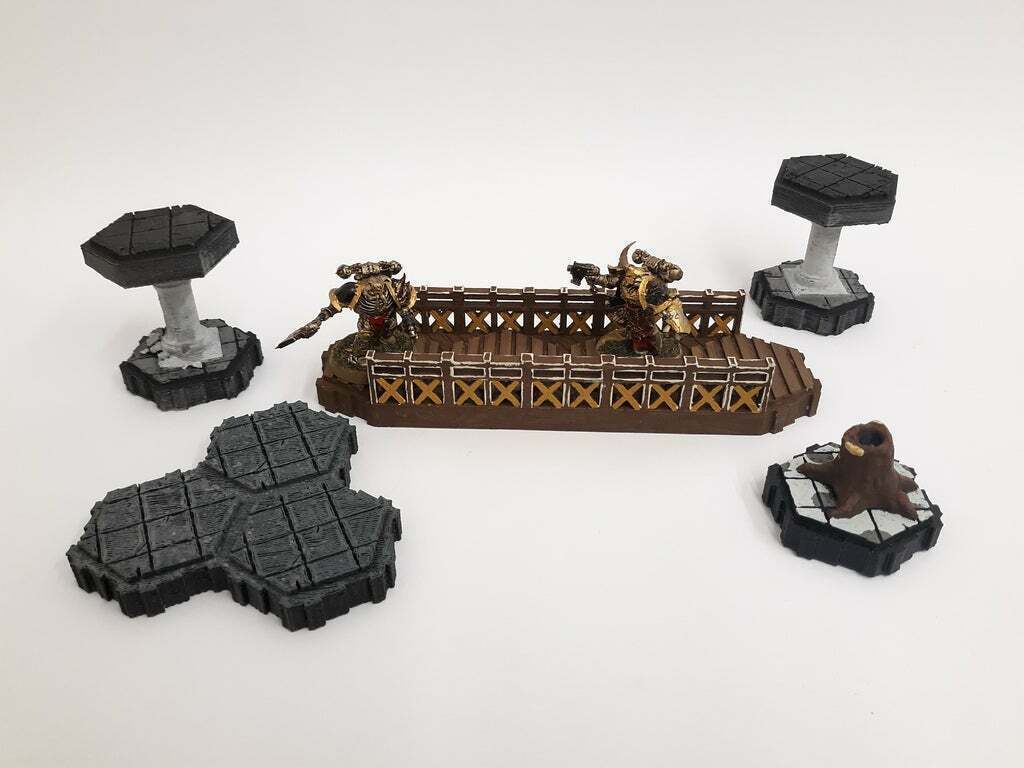 🪄 Hexagon Tile Hub・Free STL File for ・Cults