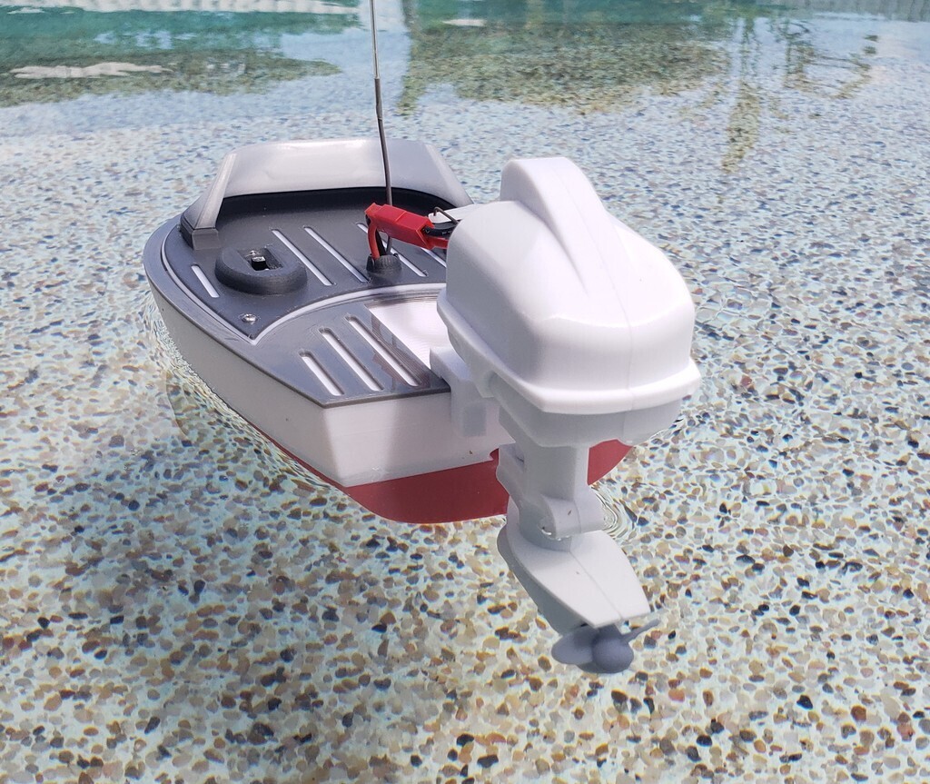 🛥️ RC boat hull for outboard RC motor・Free 3D File for ・Cults