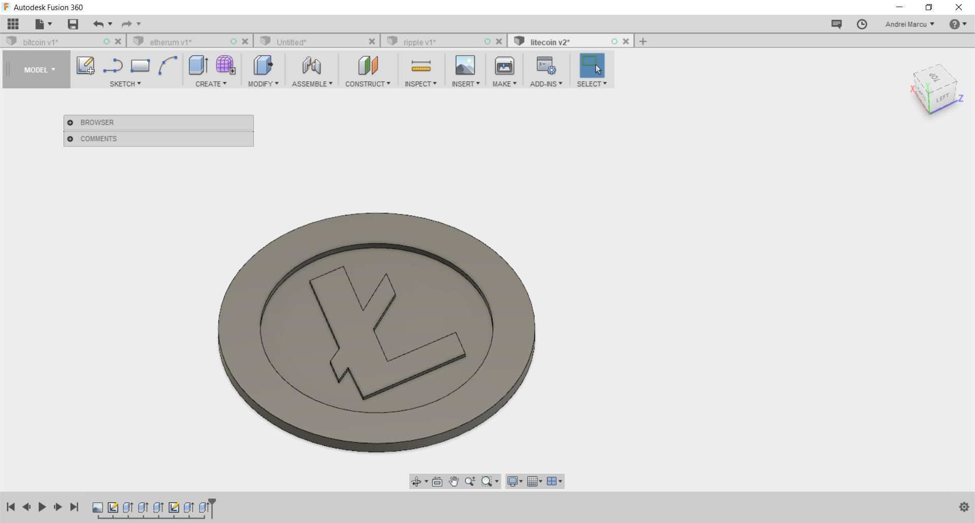 STL file 5 Cryptocoins pack low-poly 📱 (OBJ)・3D print model to download ...