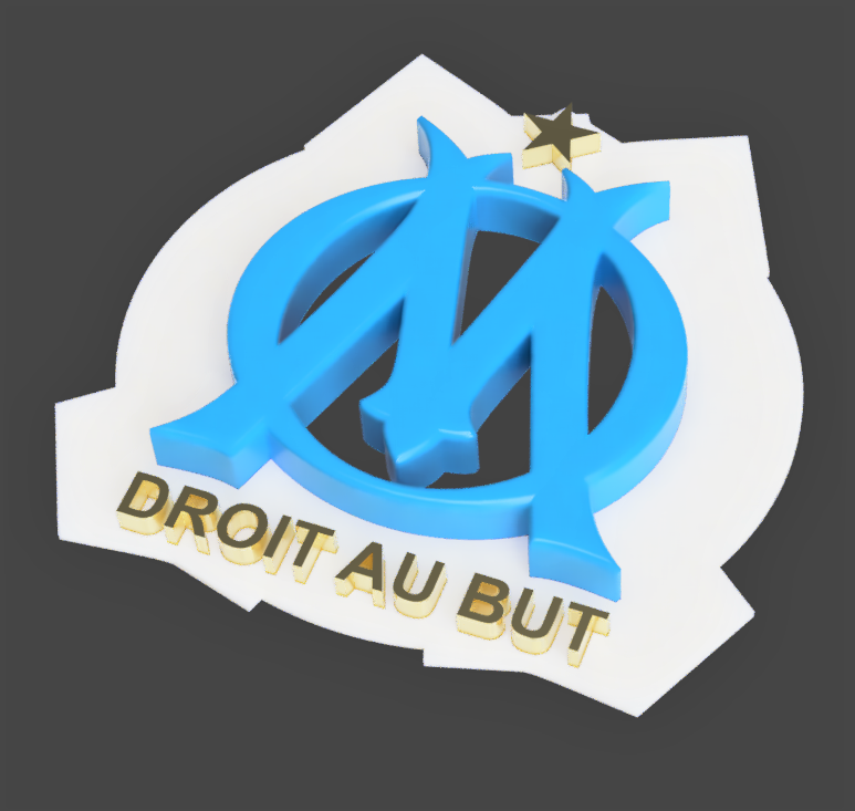 Fichier STL Marseille logo 🦶 ・Modèle pour imprimante 3D à télécharger・Cults