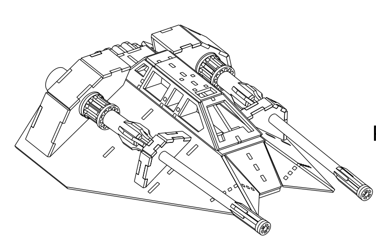 ⭐ Star Wars Snowspeeder・ 3D File for 3D printing and CNC machining ...