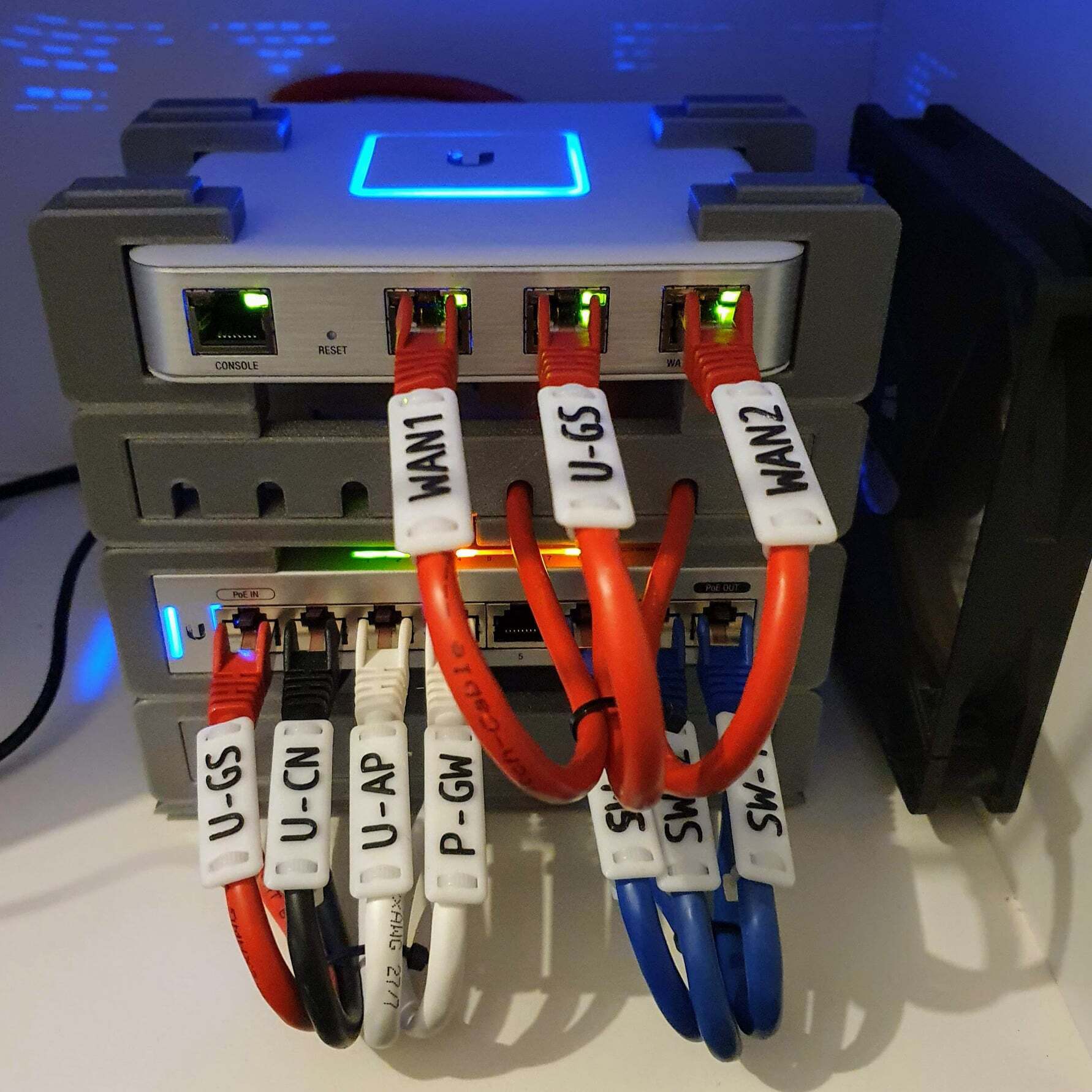 3D printable UniFi Home Network - Mini Rack Half Size・Cults