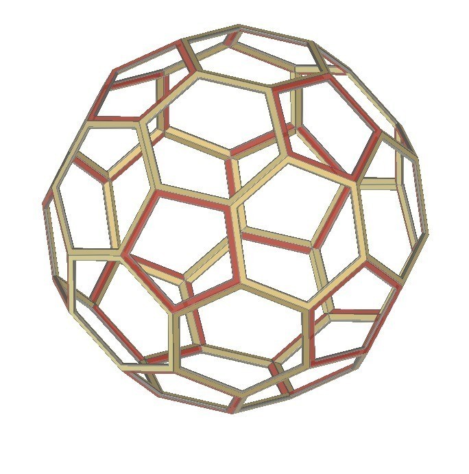 ⚽ Buckyball, Truncated Icosahedron, Soccer Ball, C60・Free STL File for ...