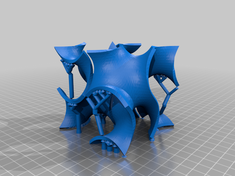 Dissection of Gyroid Unit Cell・Free 3D File for ・Cults