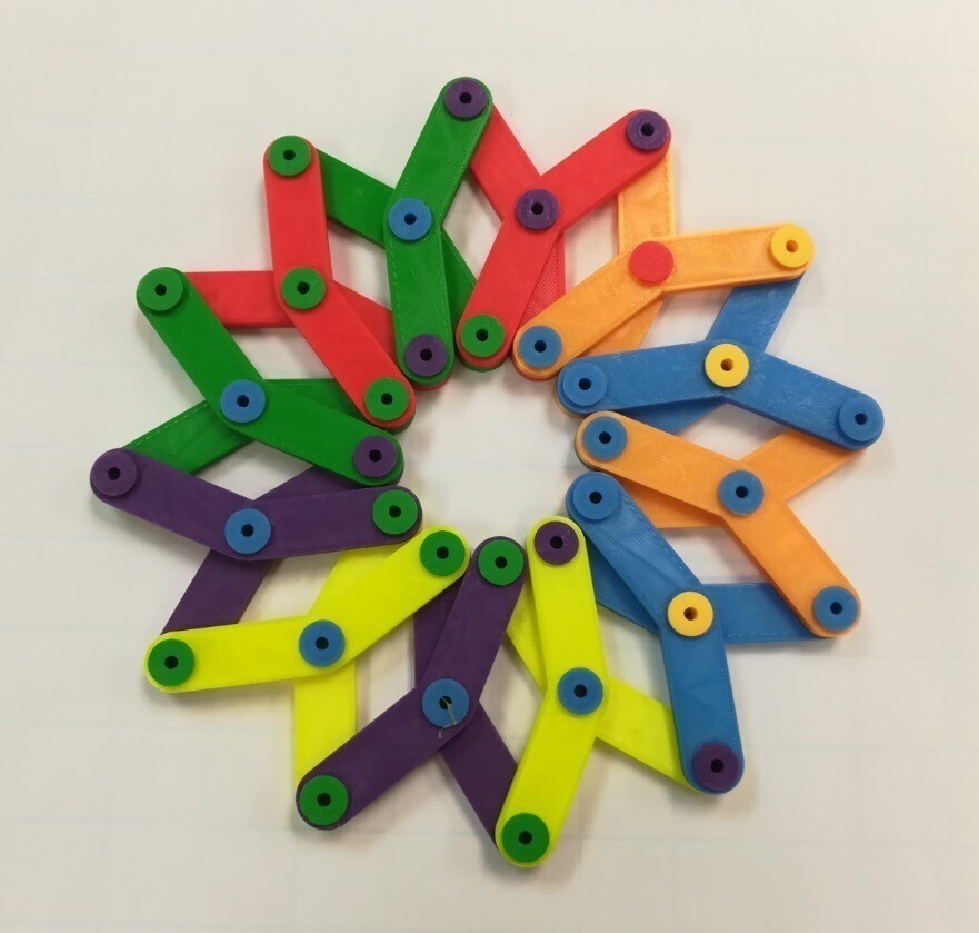 🟣 Make Sense of the Hoberman Sphere / Circle, Linkage・Free STL File for ...