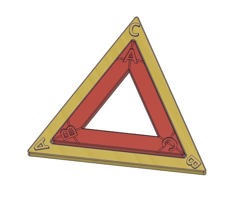 🔺 Dihedral Group D3, Equilateral Triangle, Symmetries・Free STL File for ...