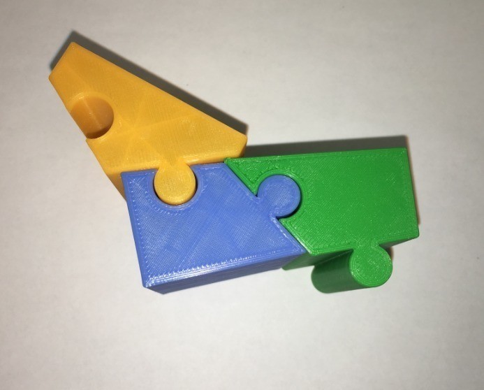 🍰 Cube Trisection, Cake Sharing, Non-Congruent Pieces・Free STL File for ...