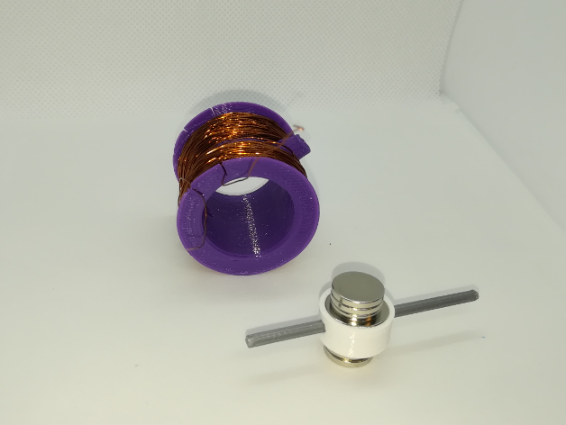 Archivo STL gratis La Ley de Faraday: Un pequeño generador usando ...