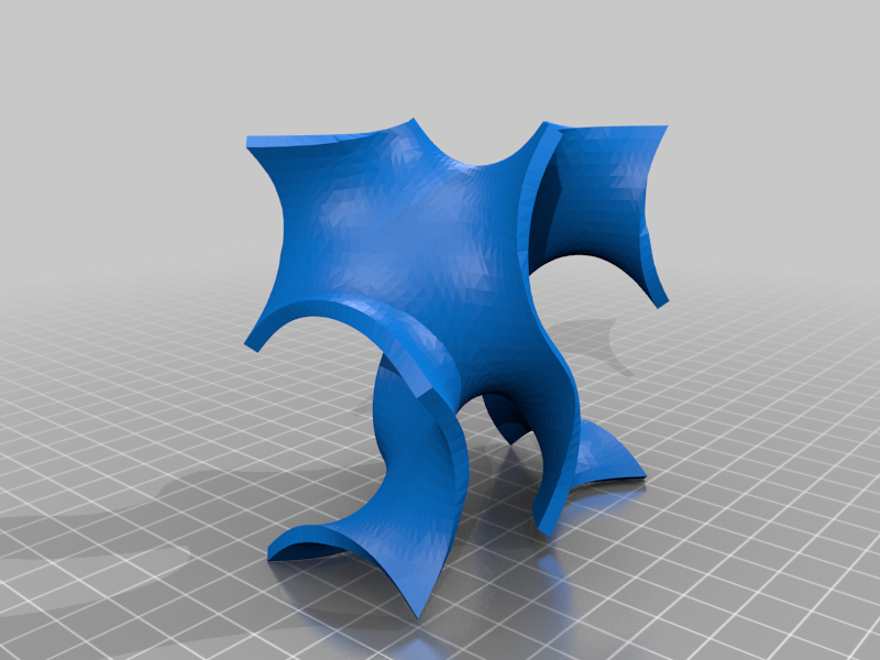 Dissection of Gyroid Unit Cell・Free 3D File for ・Cults