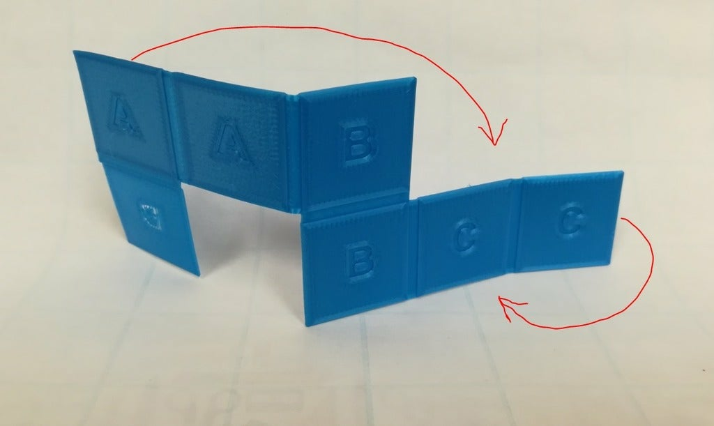 Free STL file Tri-tetraflexagon / tetraflexagon for Flexible TPU ...