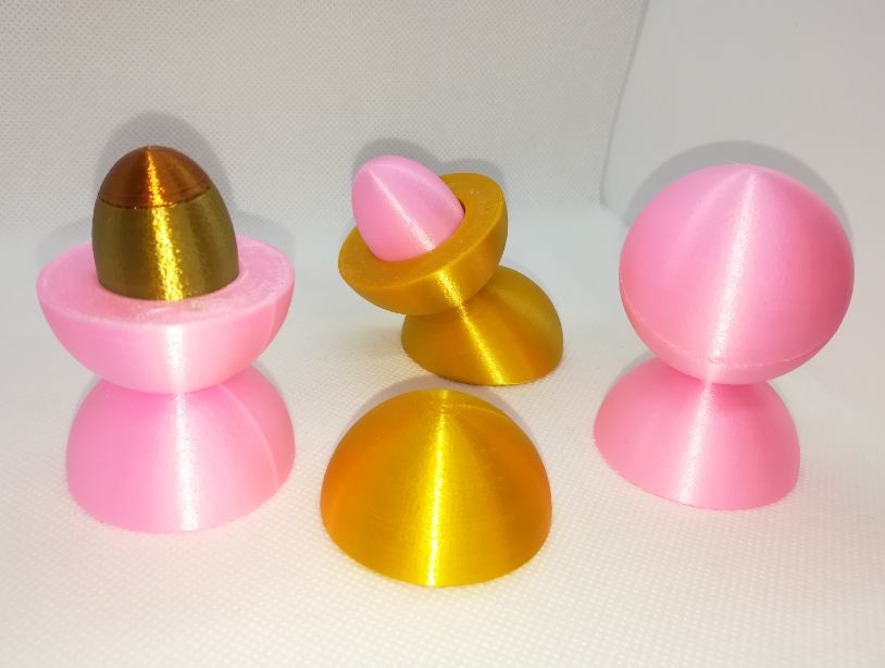 Free STL file Golden Egg in a Cup: Golden Ellipsoid 🥚 ・3D printer ...