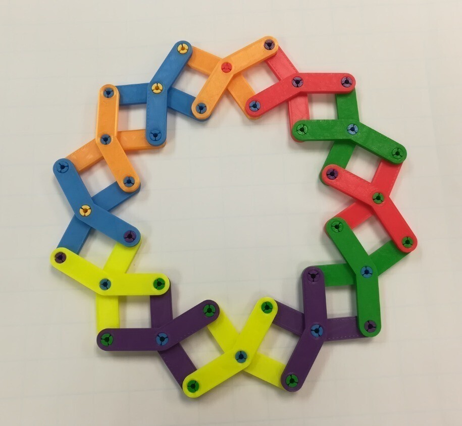 🟣 Make Sense of the Hoberman Sphere / Circle, Linkage・Free STL File for ...