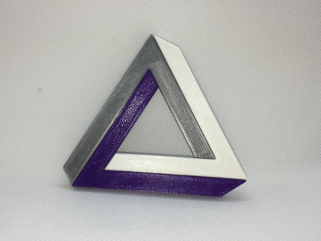 3D printed Penrose Triangle: Three Pieces・Cults