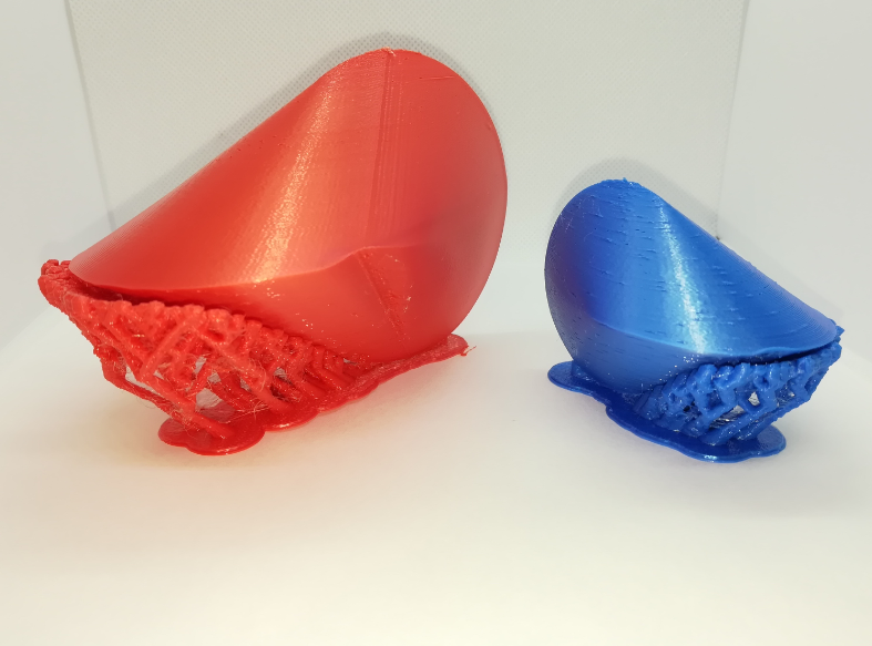 3D printed Oloid Base Model, Interlocking Circles・Cults