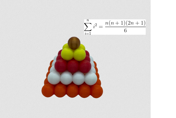 3D printing Square Numbers, Square Pyramid・Cults