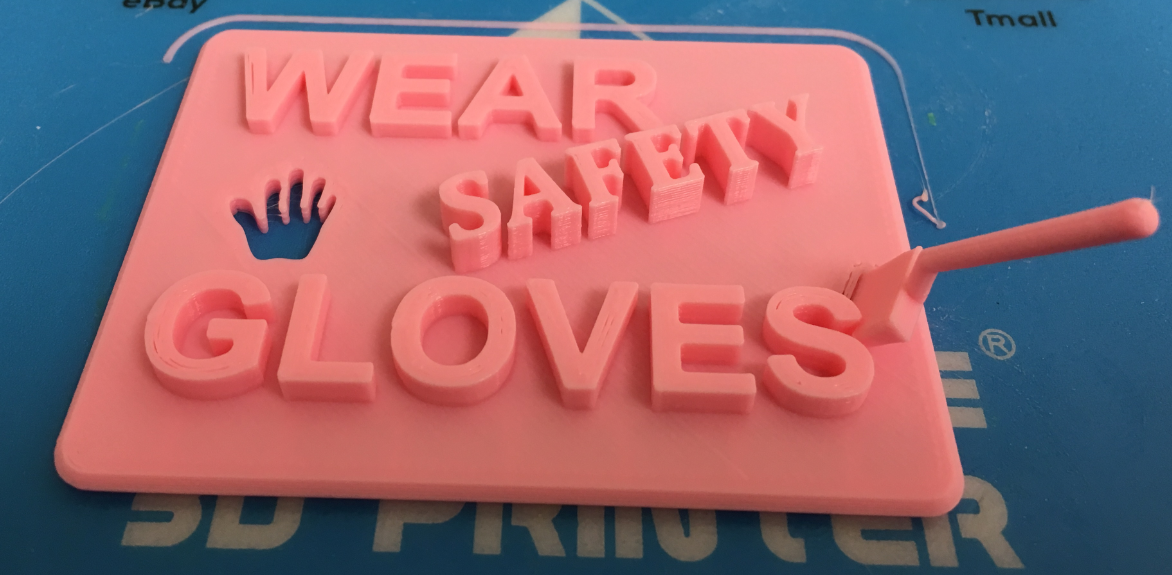 3D printable Safety Warning: Wearing Cut-Resistant Gloves・Cults