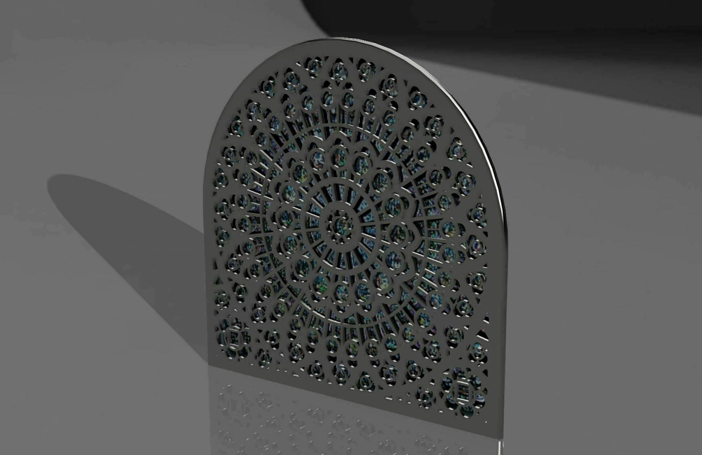 🌹 Notre-Dame-de-Paris rose window・Free STL File for ・Cults