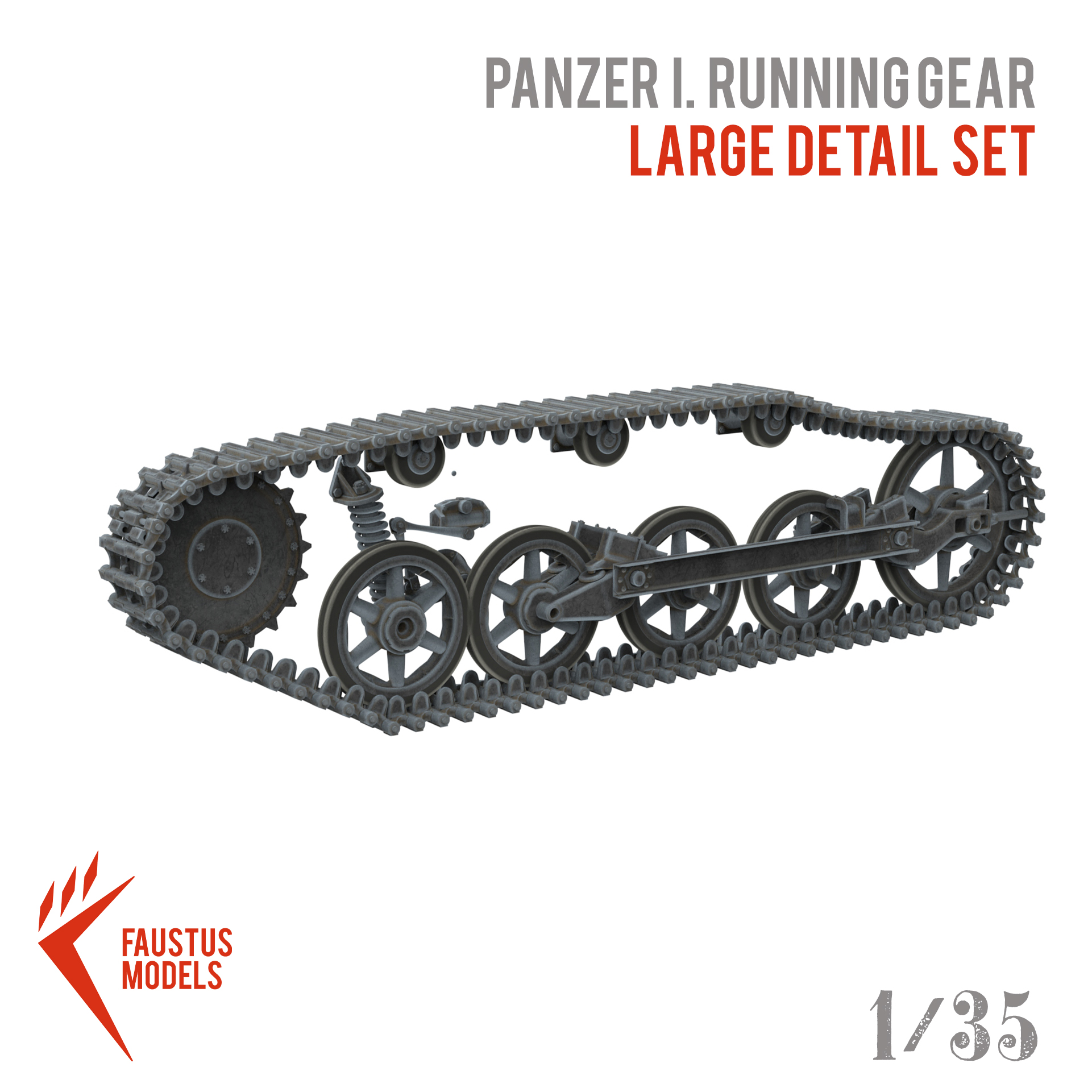 🪖 Tank I Running Gear detail set 3d-print・ STL File for ・Cults