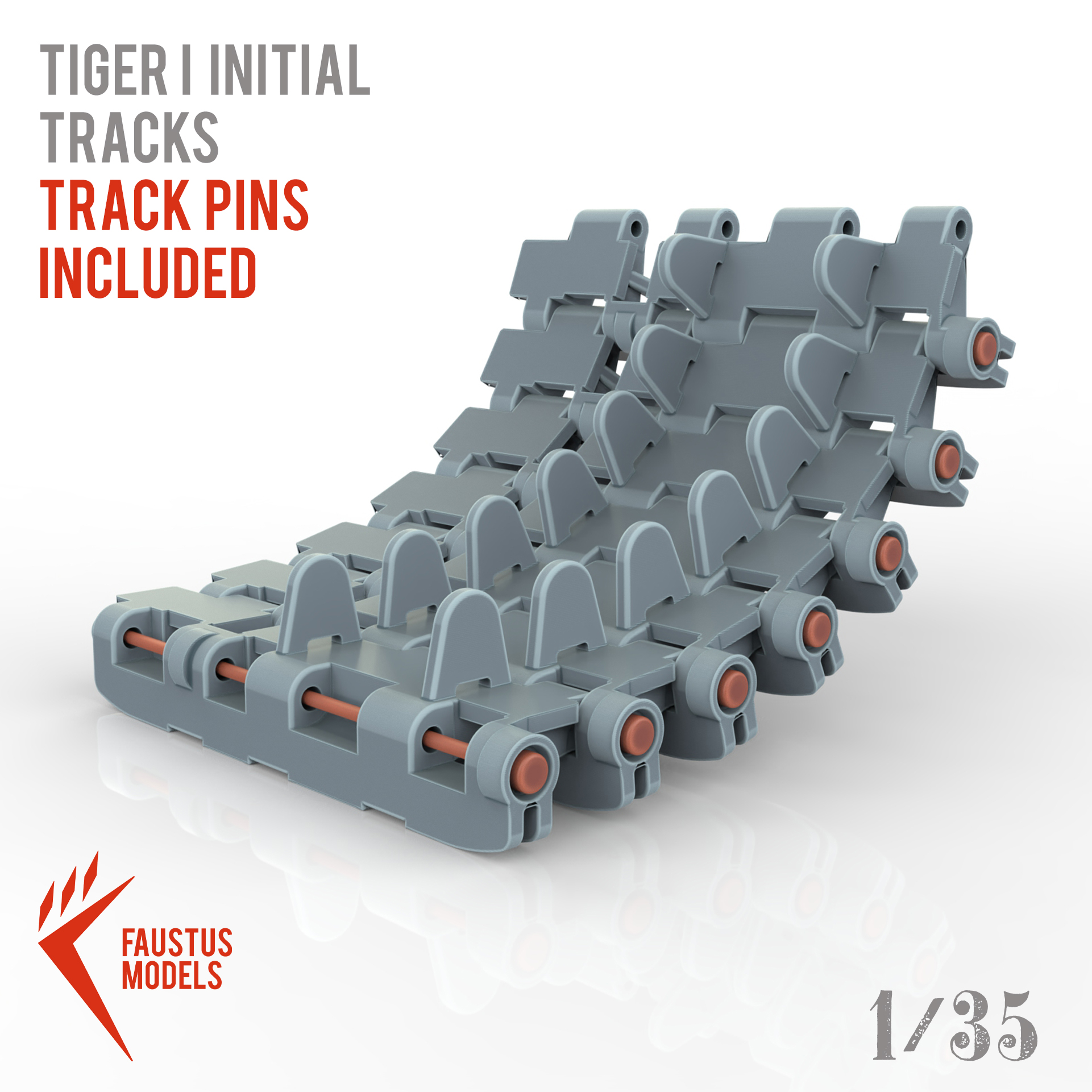 🐅 Tiger I Initial Version Tracks 3d-print FM22-033・ STL File for 3D ...