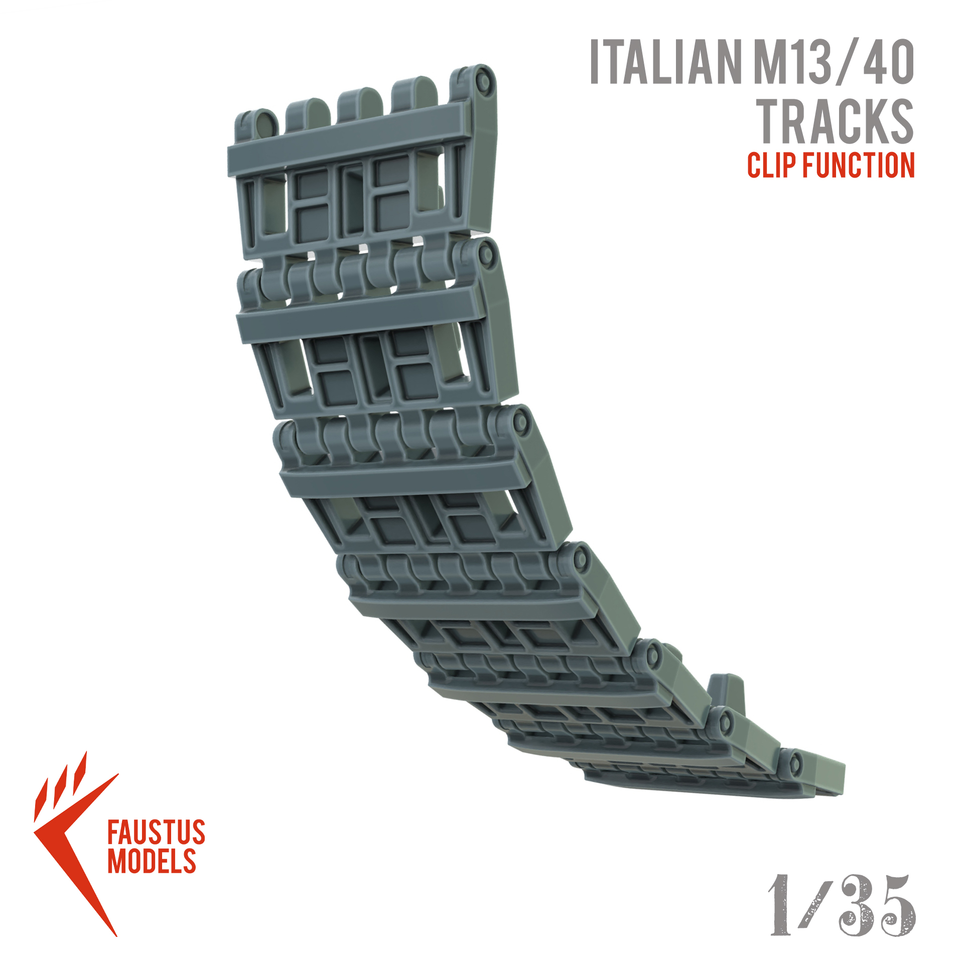 🛤️ M13/40 Tracks 3d print・ STL File for ・Cults