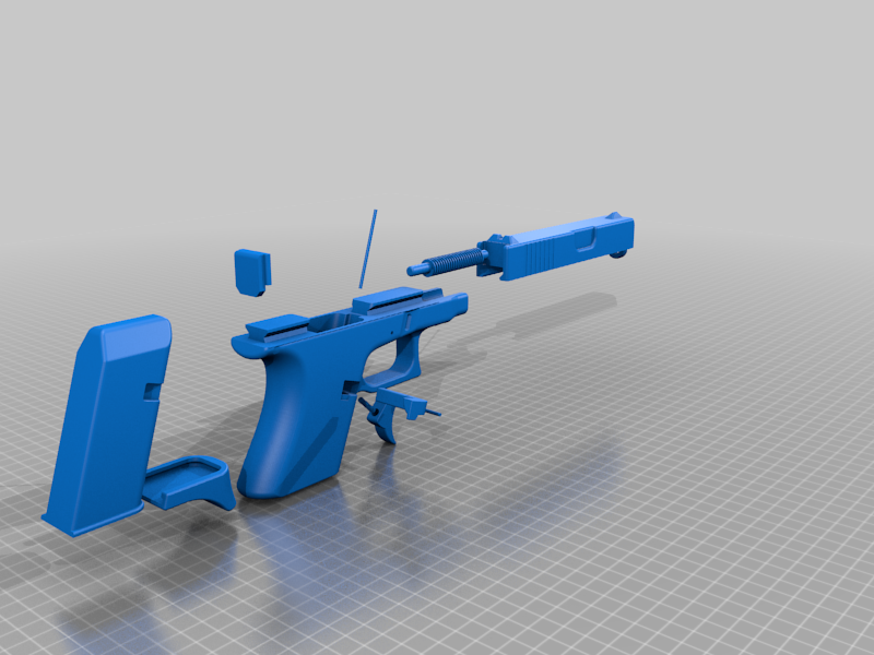 🔫 G26 - BLUE GUN / PROP・Free 3D File for ・Cults