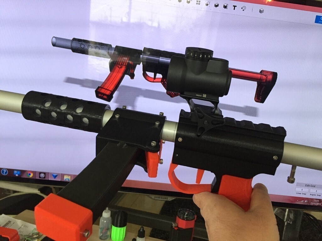 🎠 (RUSTY) R22 SMG・Free STL File for ・Cults