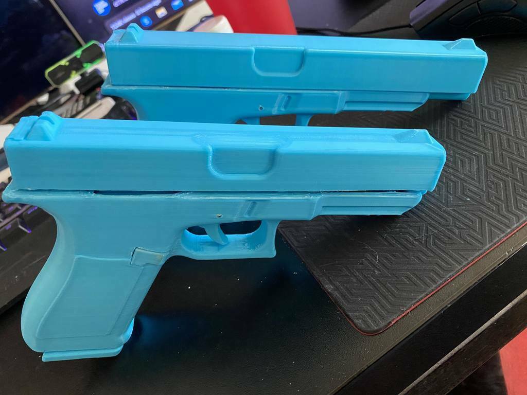 🔫 Blue Training Pistol G34/34C・Free 3D File for ・Cults