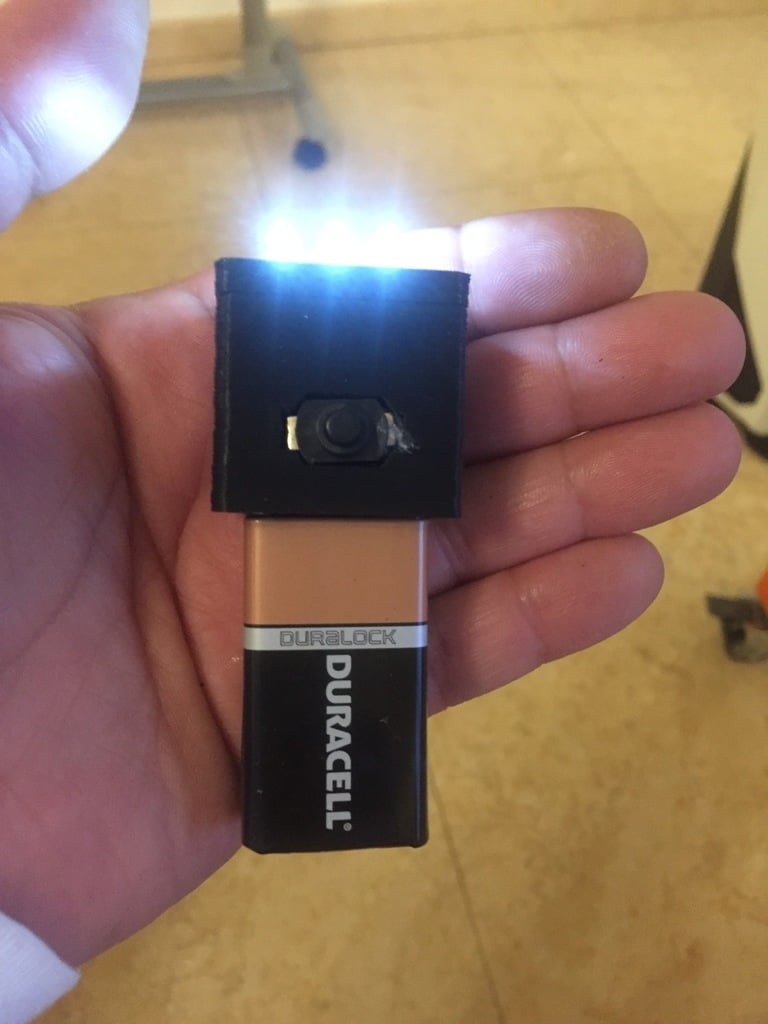 3D printable 9v Emergency Light (Survival or EDC Kits)・Cults