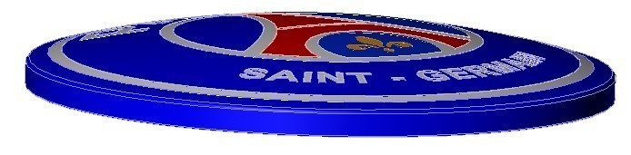 STL file PSG Logo Badge Dome Version 📛・Design to download and 3D print ...