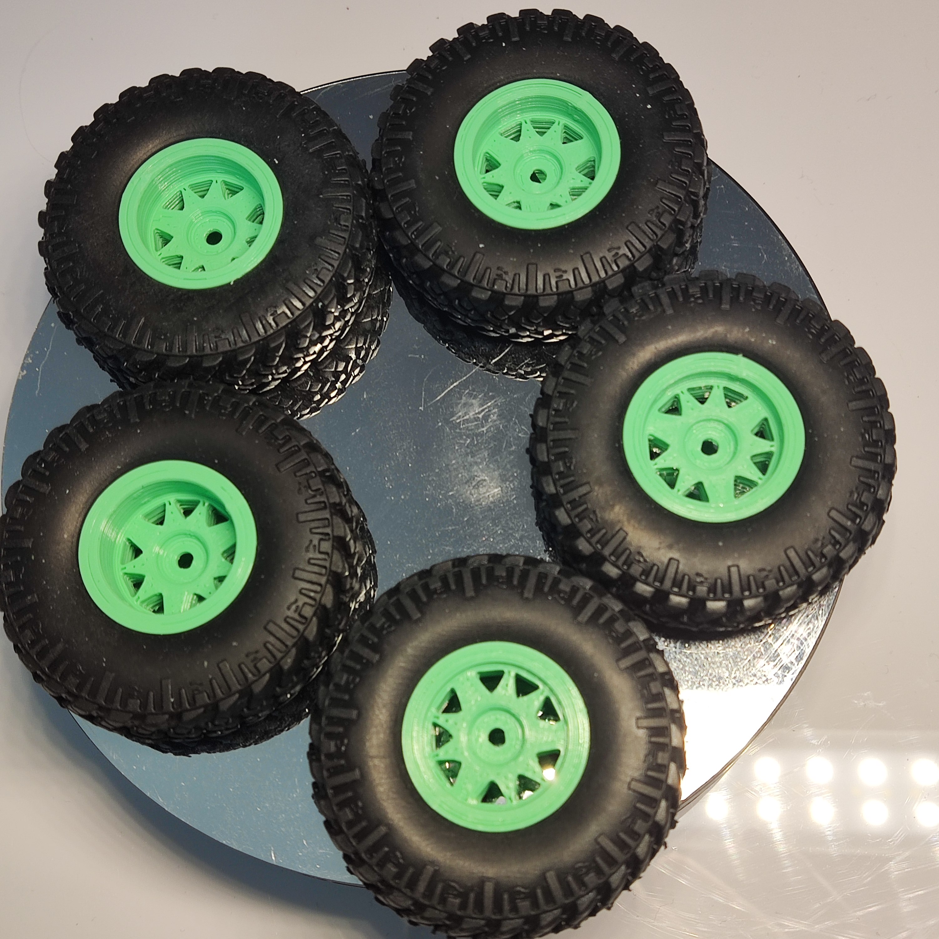 📷 Axial SCX24 Rims v4 for 1.0 tires with 5 offsets from std to +6mm per ...