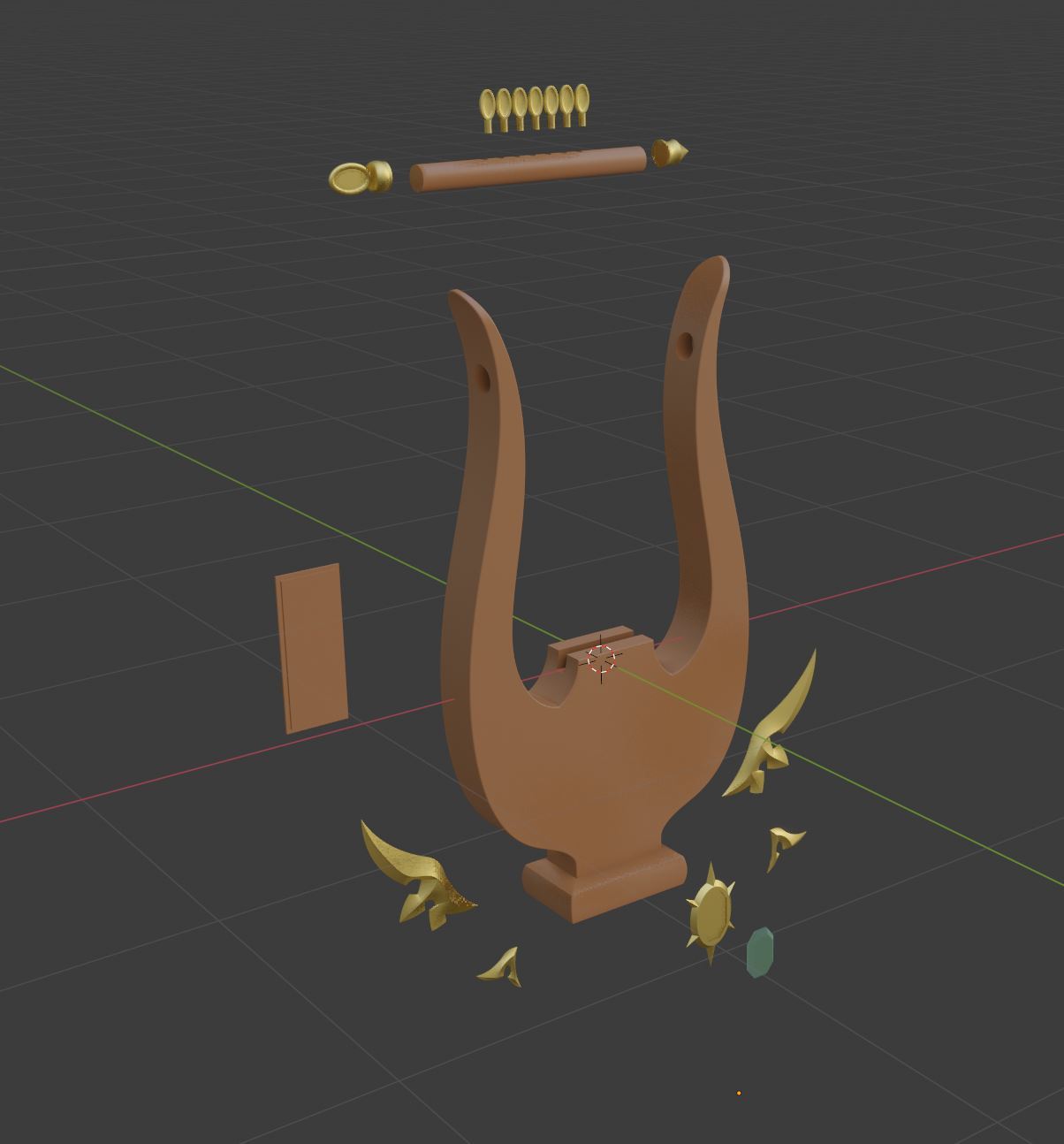 STL file Venti Genshin Impact lyre cosplay 3d print 🎲 ・3D printer model ...