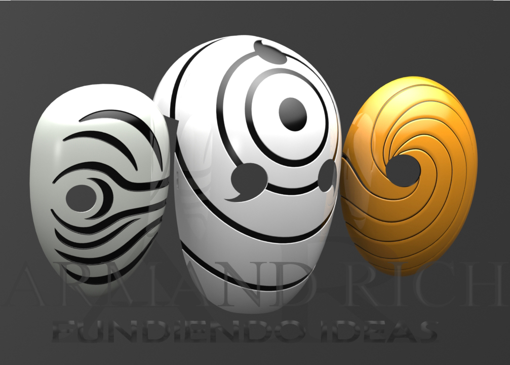 STL file OBITO MASK PACK 🎭 ・Model to download and 3D print・Cults