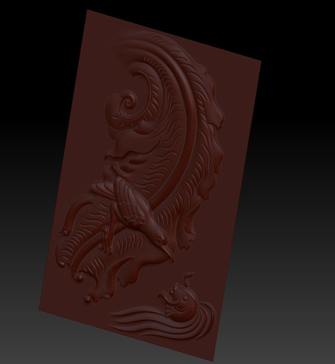 Free STL file bird and fish 3d model of bas-relief for cnc 🐦 (OBJ)・3D ...