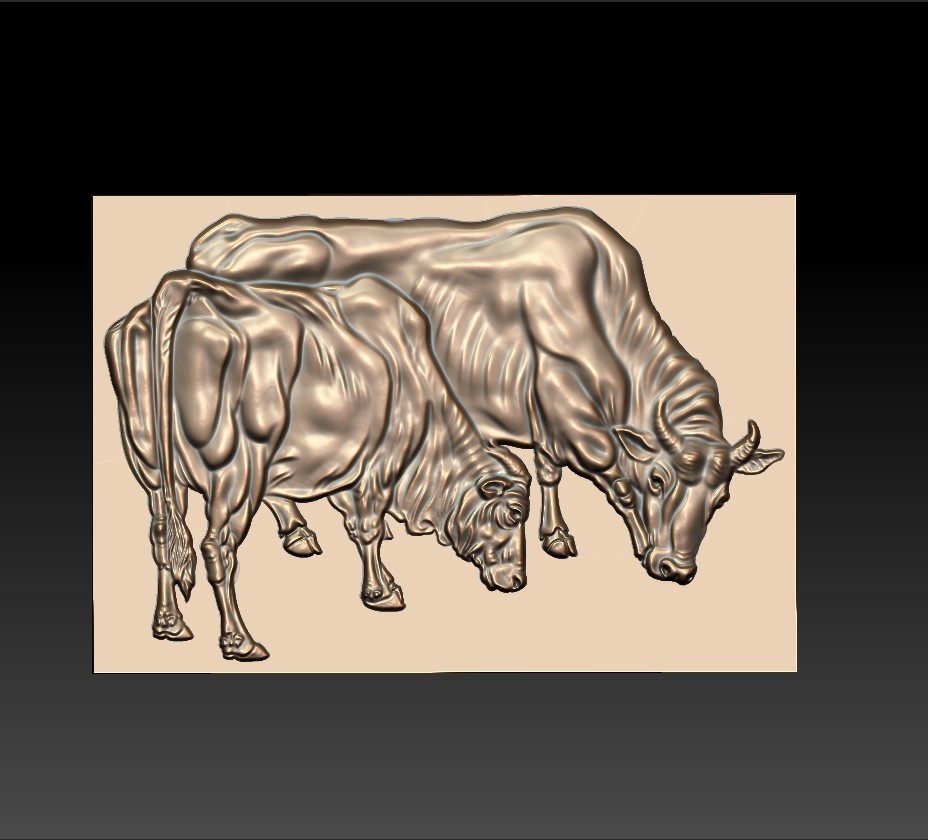 Free STL file two bulls 🗿 ・3D printing template to download・Cults