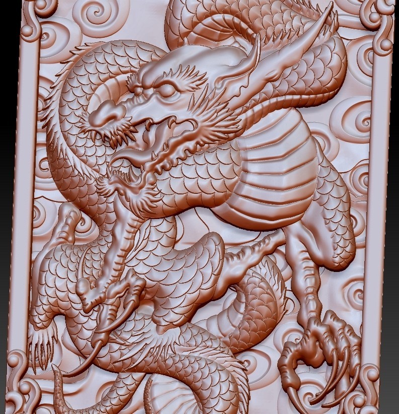 🐉 dragon 3d model of relief for cnc or 3d printing・Free STL File for ・Cults