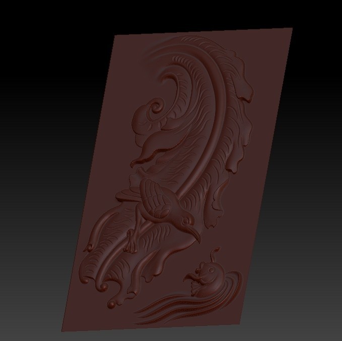 Free STL file bird and fish 3d model of bas-relief for cnc 🐦 (OBJ)・3D ...