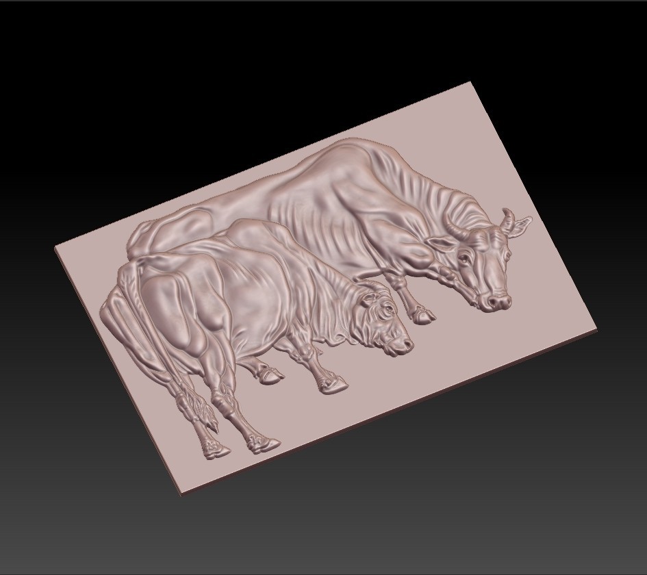 Free STL file two bulls 🗿 ・3D printing template to download・Cults