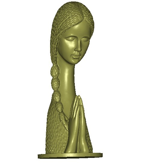 👧 girl woman prayer 3d model・Free STL File for ・Cults