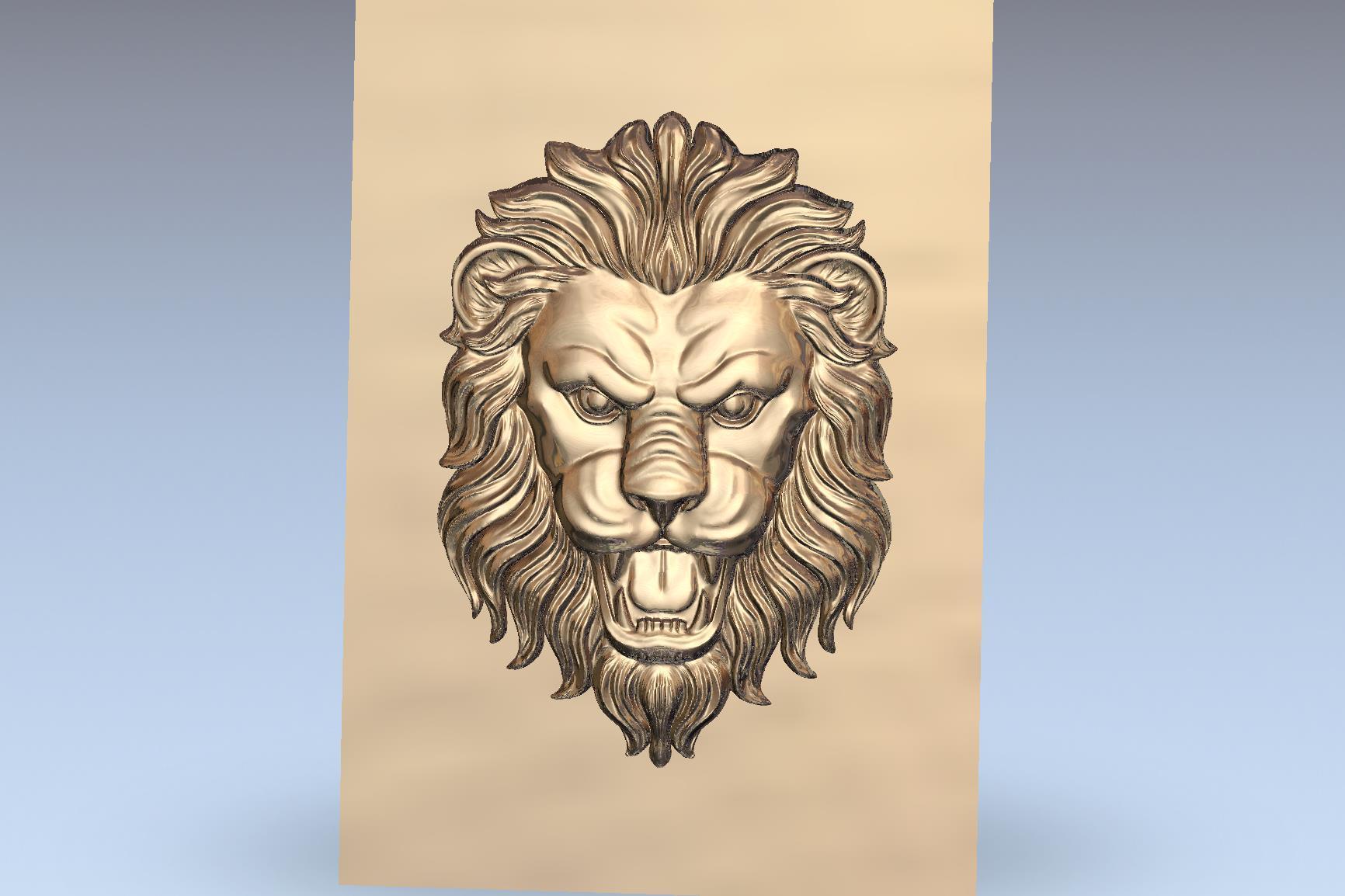 🦁 lion head・Free STL File for ・Cults