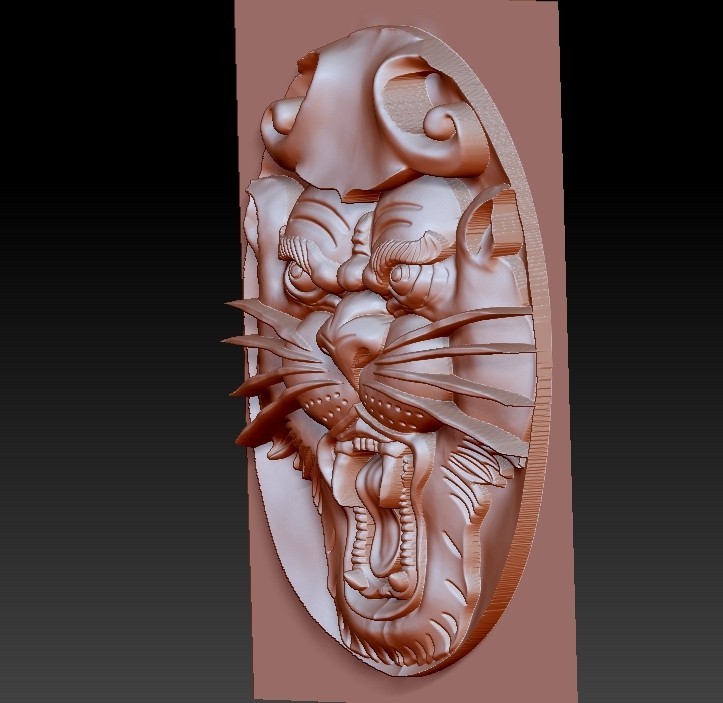 Free STL file tiger head pendant 🐅・3D printer model to download・Cults