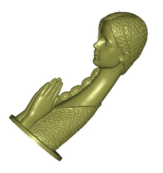 👧 girl woman prayer 3d model・Free STL File for ・Cults