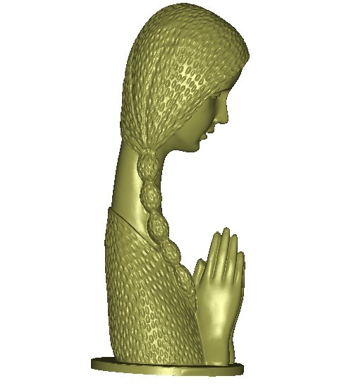 👧 girl woman prayer 3d model・Free STL File for ・Cults