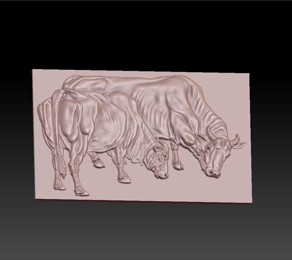 Free STL file two bulls 🗿 ・3D printing template to download・Cults