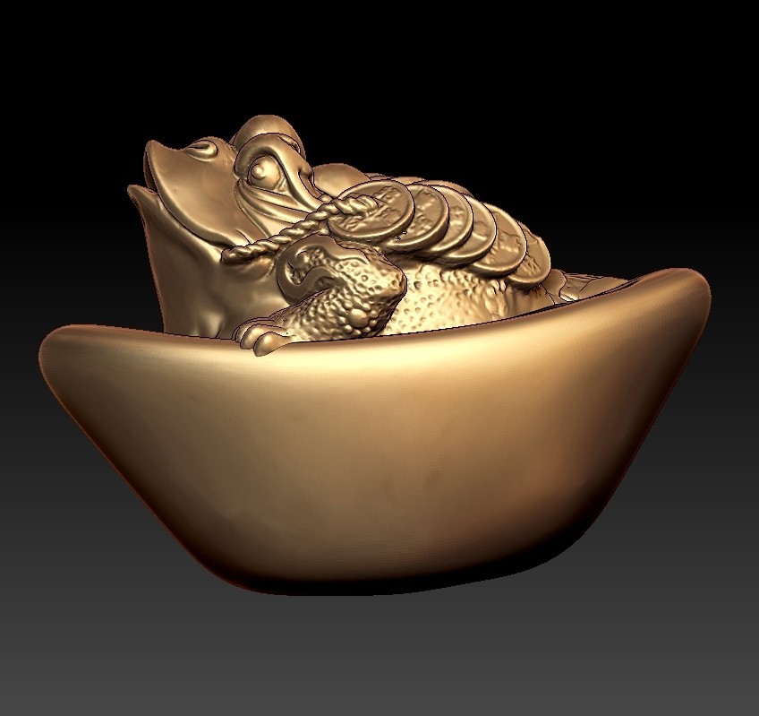 🐸 golden toad or lucky toad・Free STL File for ・Cults