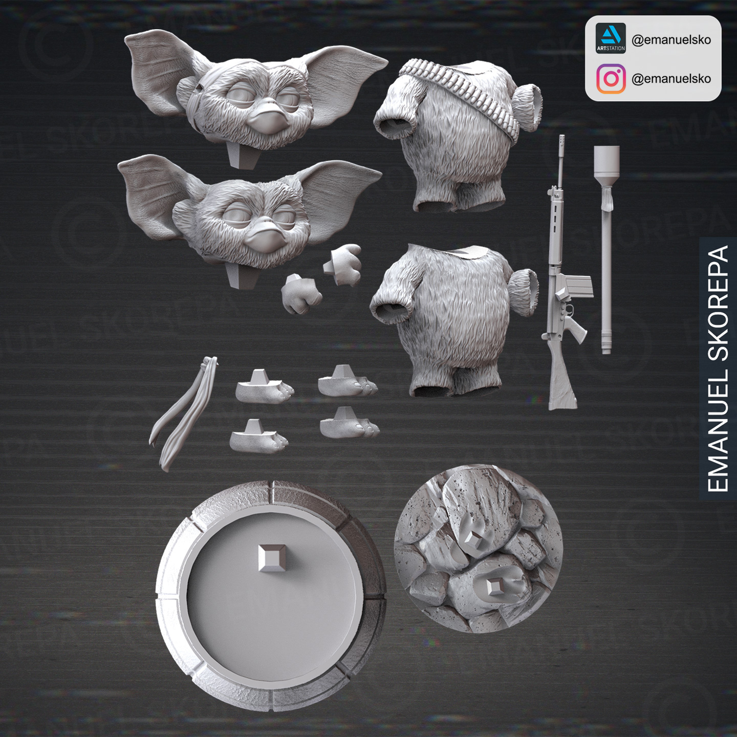 Archivo 3D Gizmo Rambo 👽 ・Modelo para descargar y imprimir en 3D・Cults
