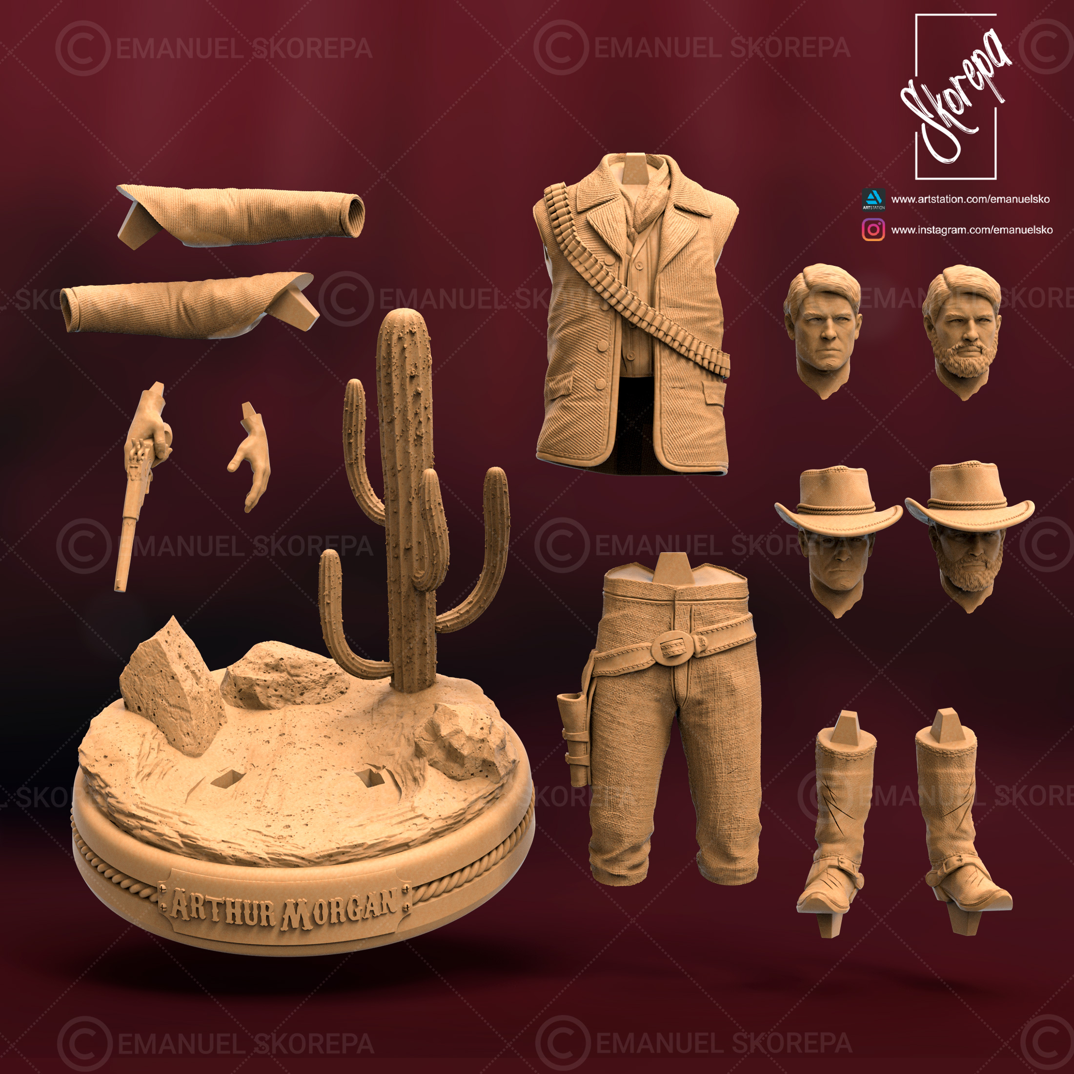Archivo 3D Arthur Morgan 🗿 ・Modelo para descargar y imprimir en 3D・Cults