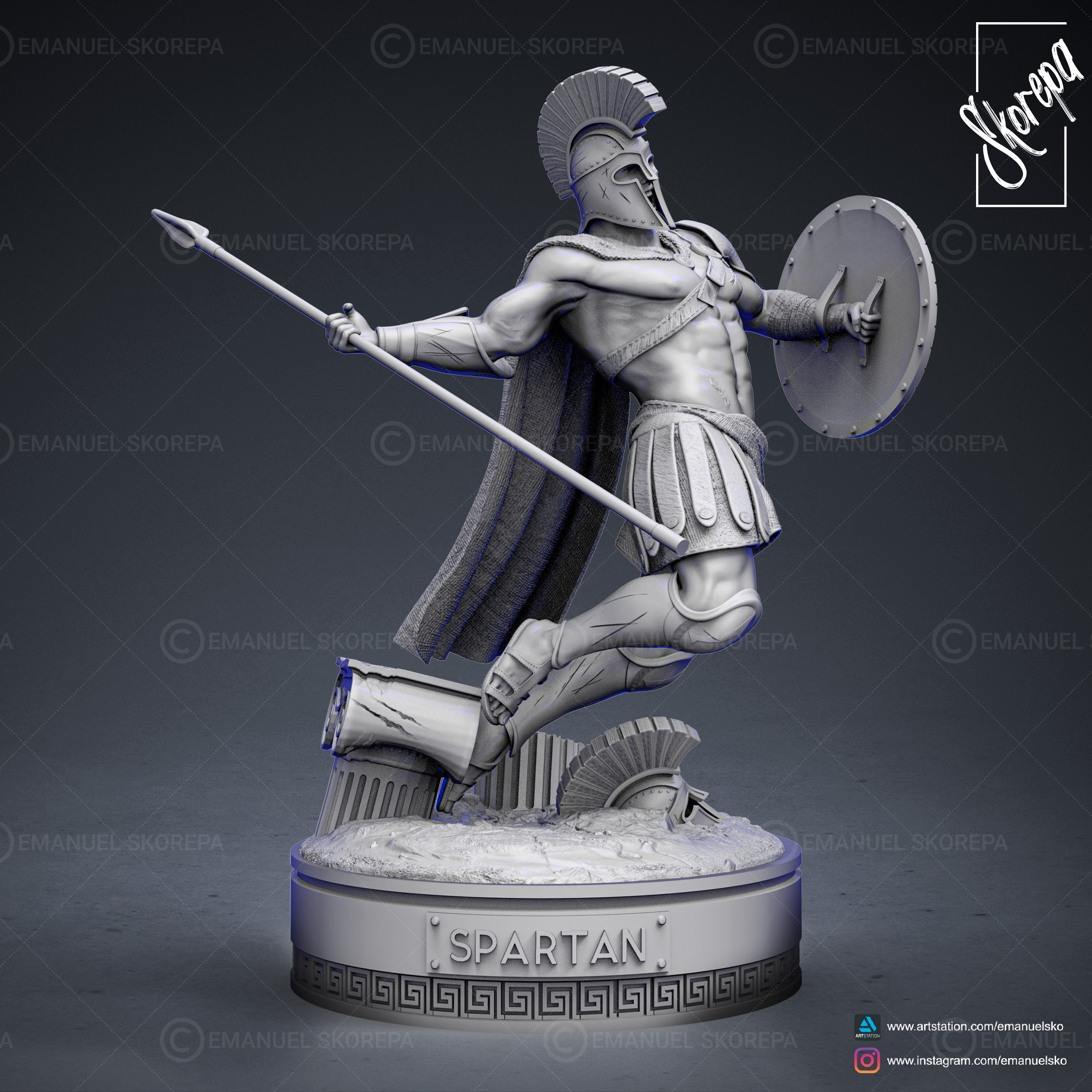 🏛️ SPARTAN・Arquivo 3D para ・Cults