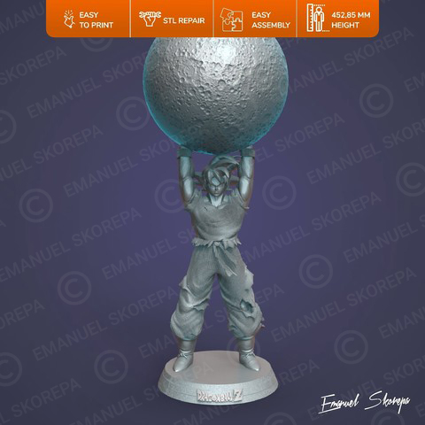 🔦 Goku Genkidama Lamp・ STL File for ・Cults